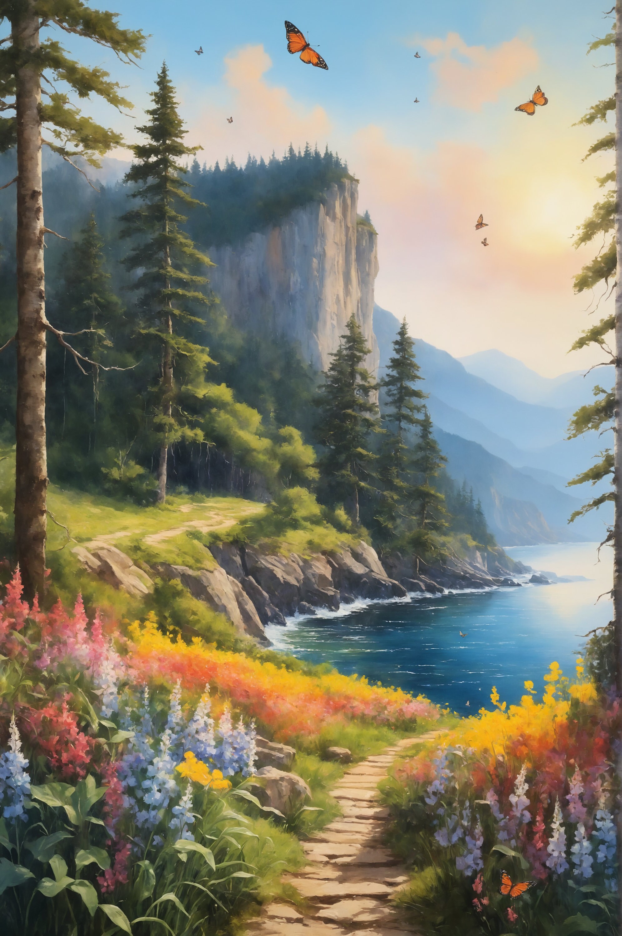 3pack Nature-inspired Beauty: Original Watercolor Painting, Tranquil ...
