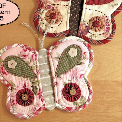 Butterfly Potholder PDF Pattern 5 - Etsy