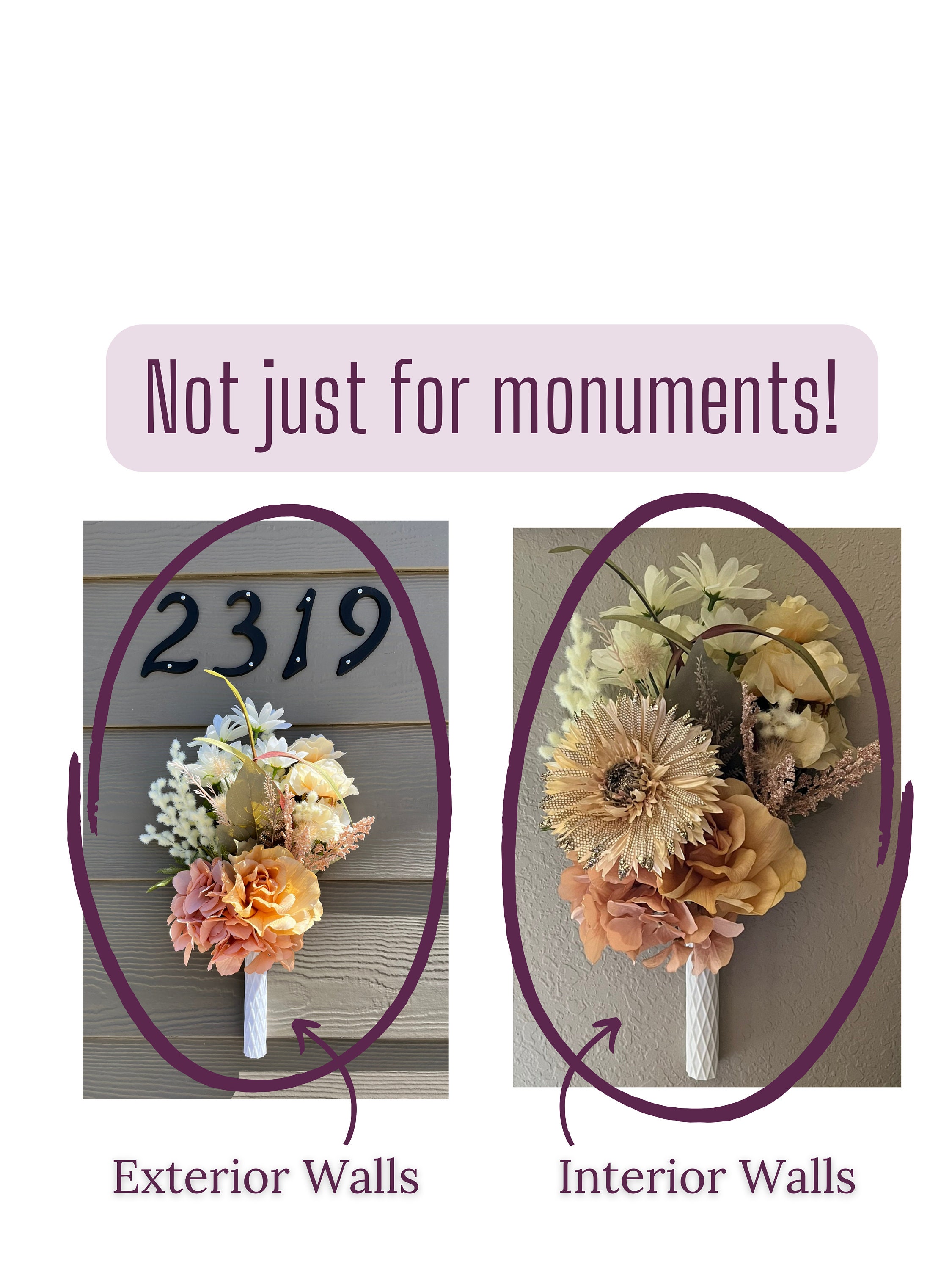 Accent Keeper - 8" Cemetery Gravestone Monument Removable Reusable ...