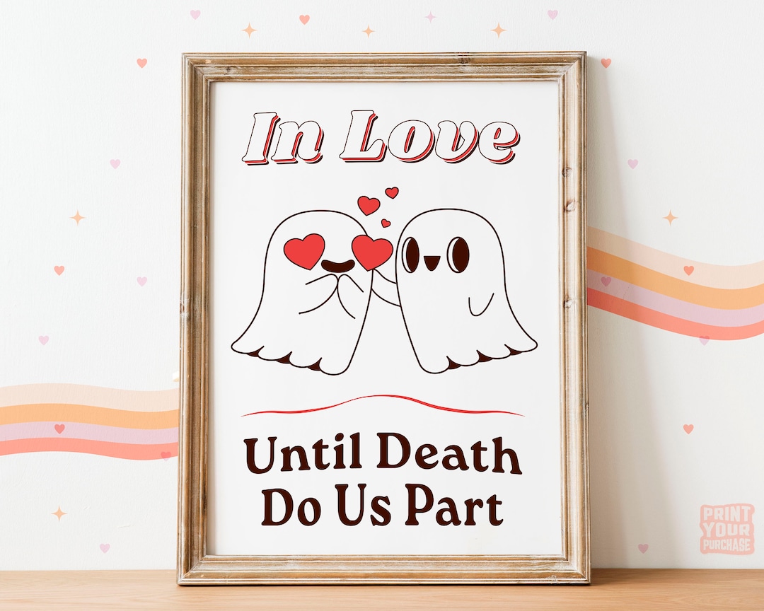 Printable Poster in Love Until Death Do Us Part . Vintage Decoration ...