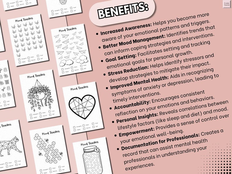 Basketball Mood Tracker - Printable Mood Journal Page - Wellness ...
