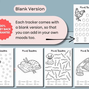 Mood Tracker Bundle - BUJO Bullet Journal Pages - Therapy Worksheets ...