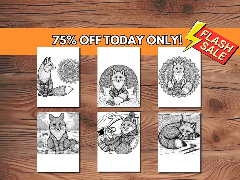 FOX IN SOCKS Printable Coloring Pages, Adult Coloring Book, Mindful ...