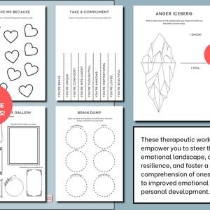 Personal Development Art Therapy Worksheets for School Counselor Social ...