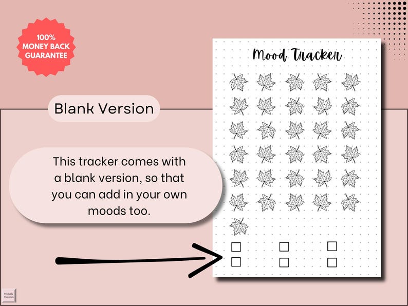 Fall Leaves Mood Tracker - Printable Mood Journal Page - Wellness ...