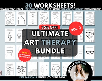 Personal Development Art Therapy Worksheets for School Counselor Social ...