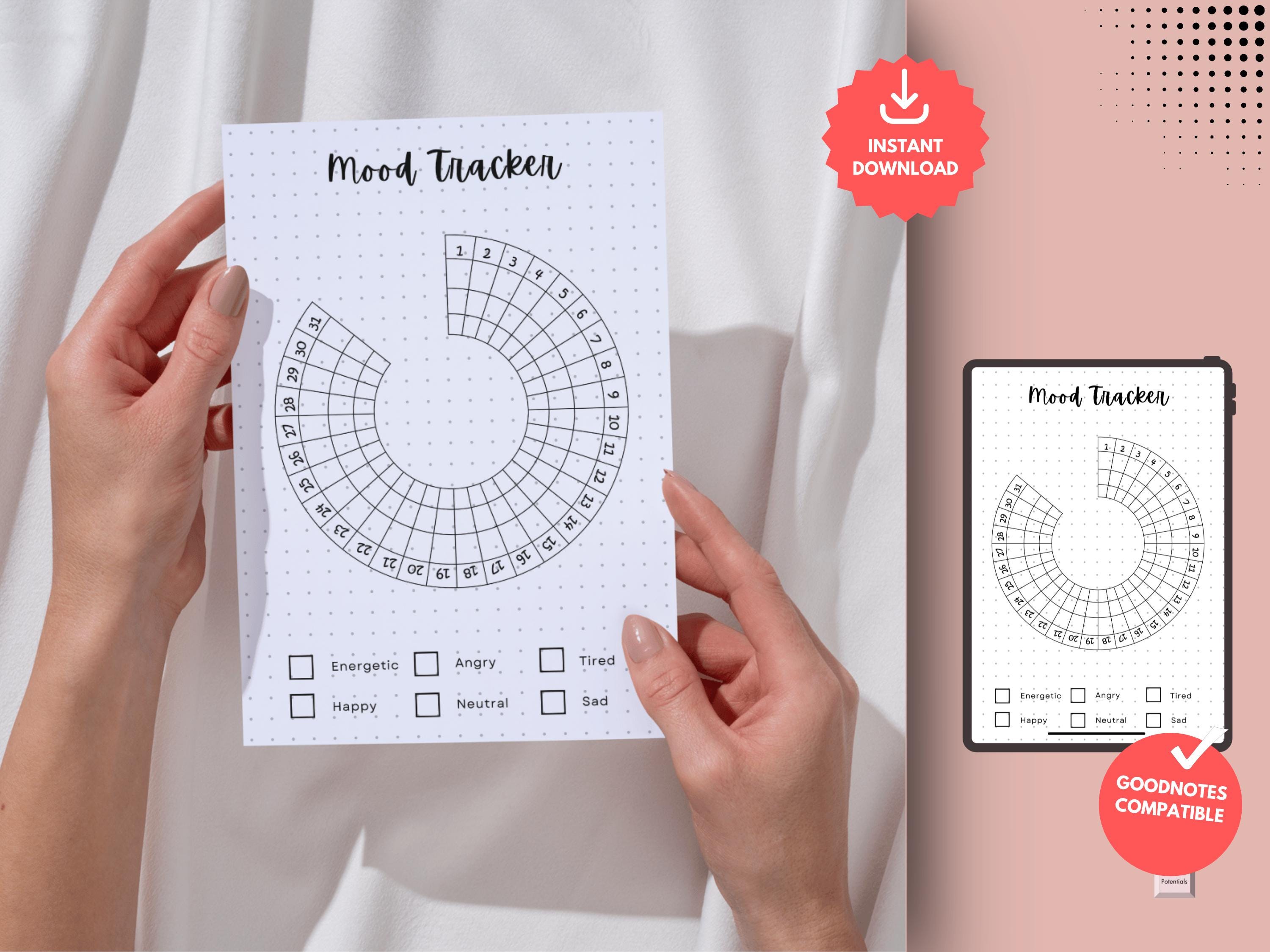 Season Mood Tracker - Printable Mood Journal Page - Wellness Journal ...