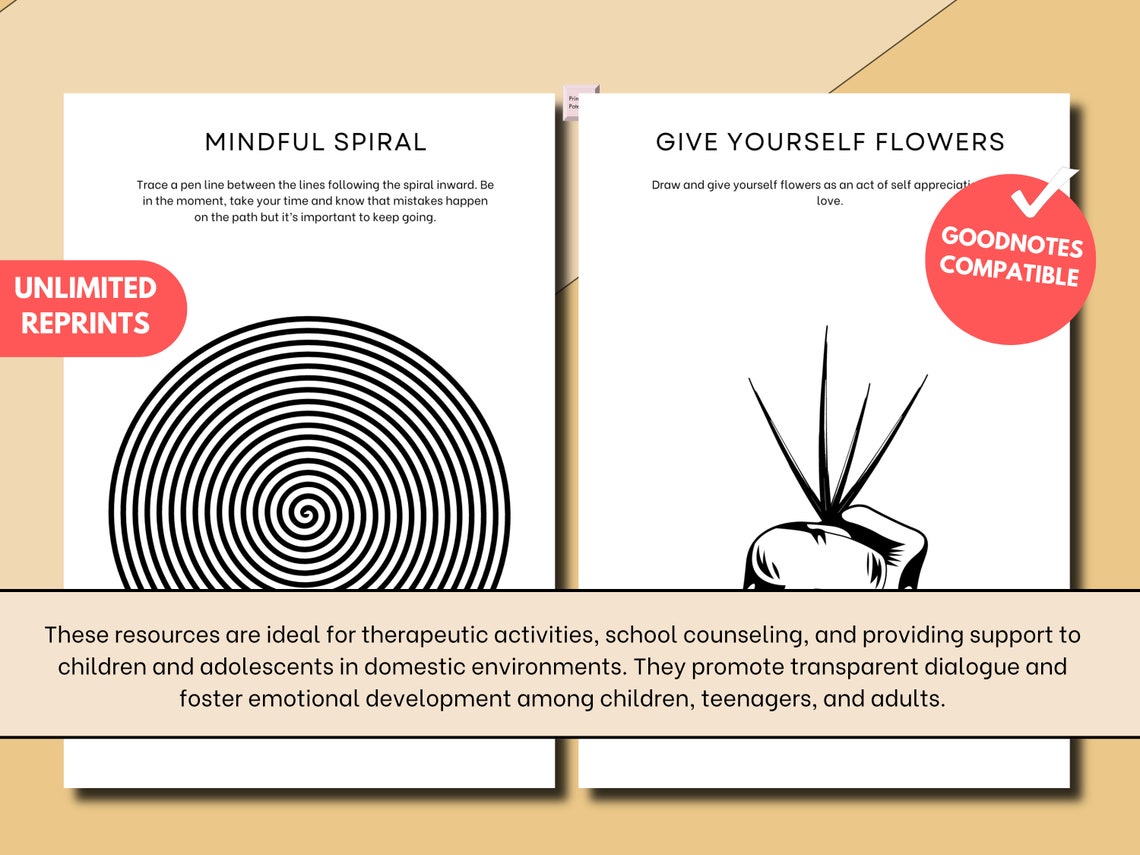 Mental Health Art Therapy Worksheets for Social Worker Life Coach ...