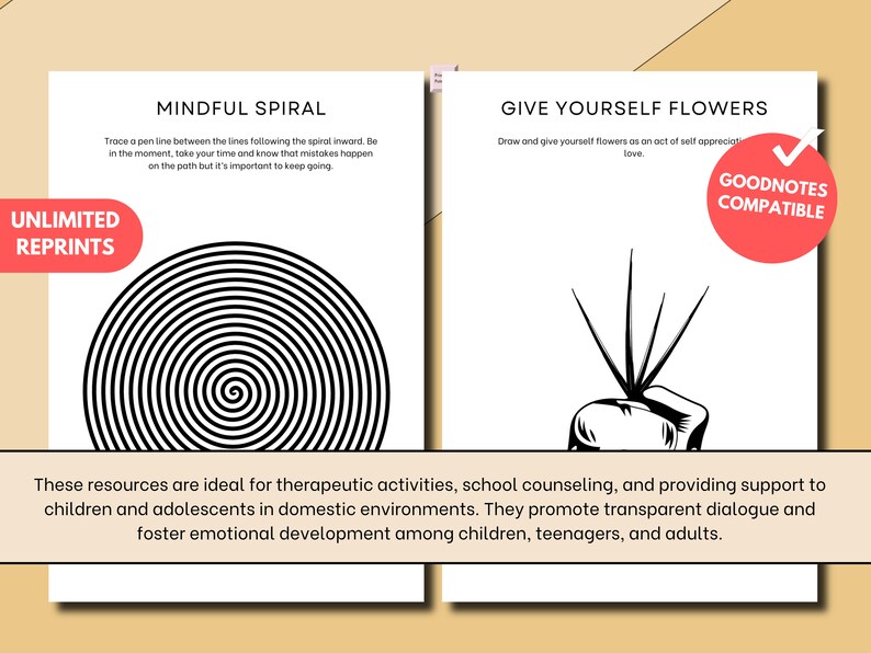 Mental Health Art Therapy Worksheets for Social Worker Life Coach ...