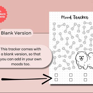 Dog Pet Mood Tracker - Printable Mood Journal Page - Wellness Journal ...