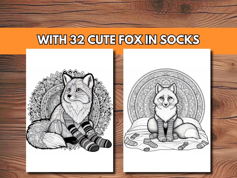 FOX IN SOCKS Printable Coloring Pages, Adult Coloring Book, Mindful ...