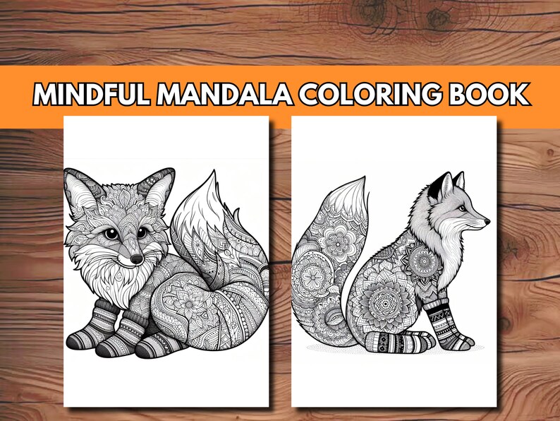FOX IN SOCKS Printable Coloring Pages, Adult Coloring Book, Mindful ...