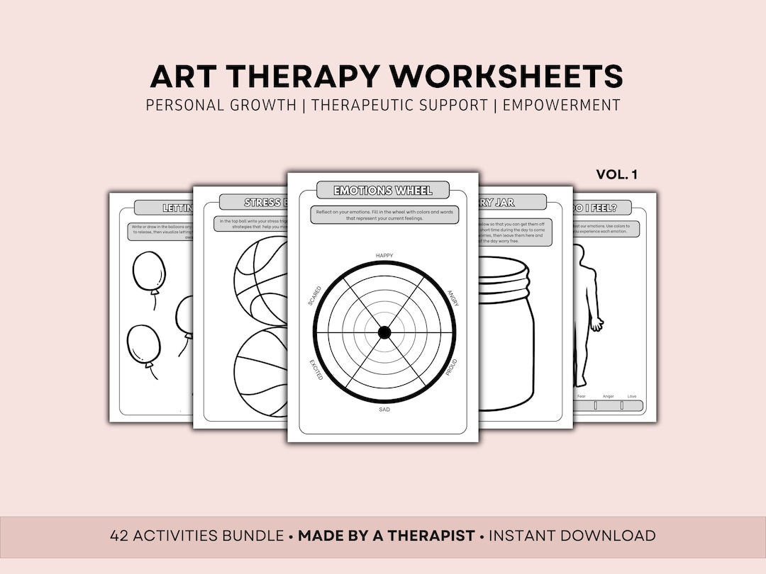 Art Therapy Worksheet for Occupational Therapy Journal Prompts Therapy ...