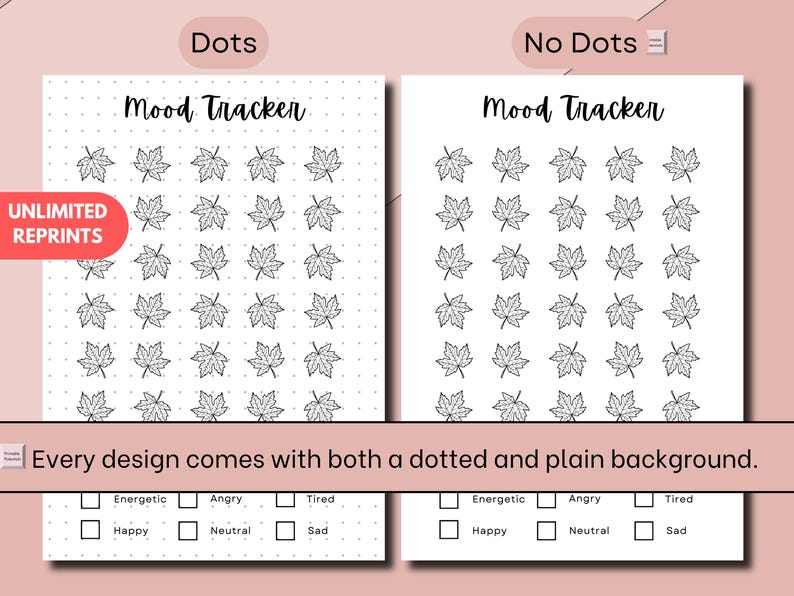 Fall Leaves Mood Tracker - Printable Mood Journal Page - Wellness ...