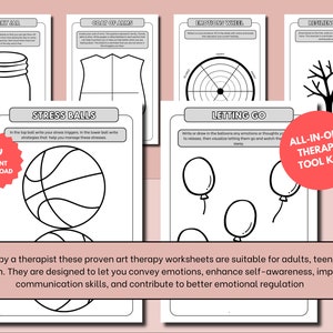 Art Therapy Worksheet for Occupational Therapy Journal Prompts Therapy ...