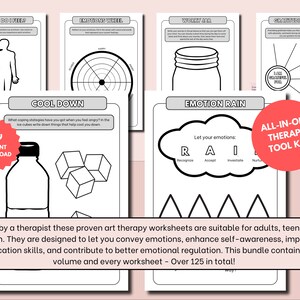 Art Therapy Worksheet for Mental Health School Counselor Psychologist ...