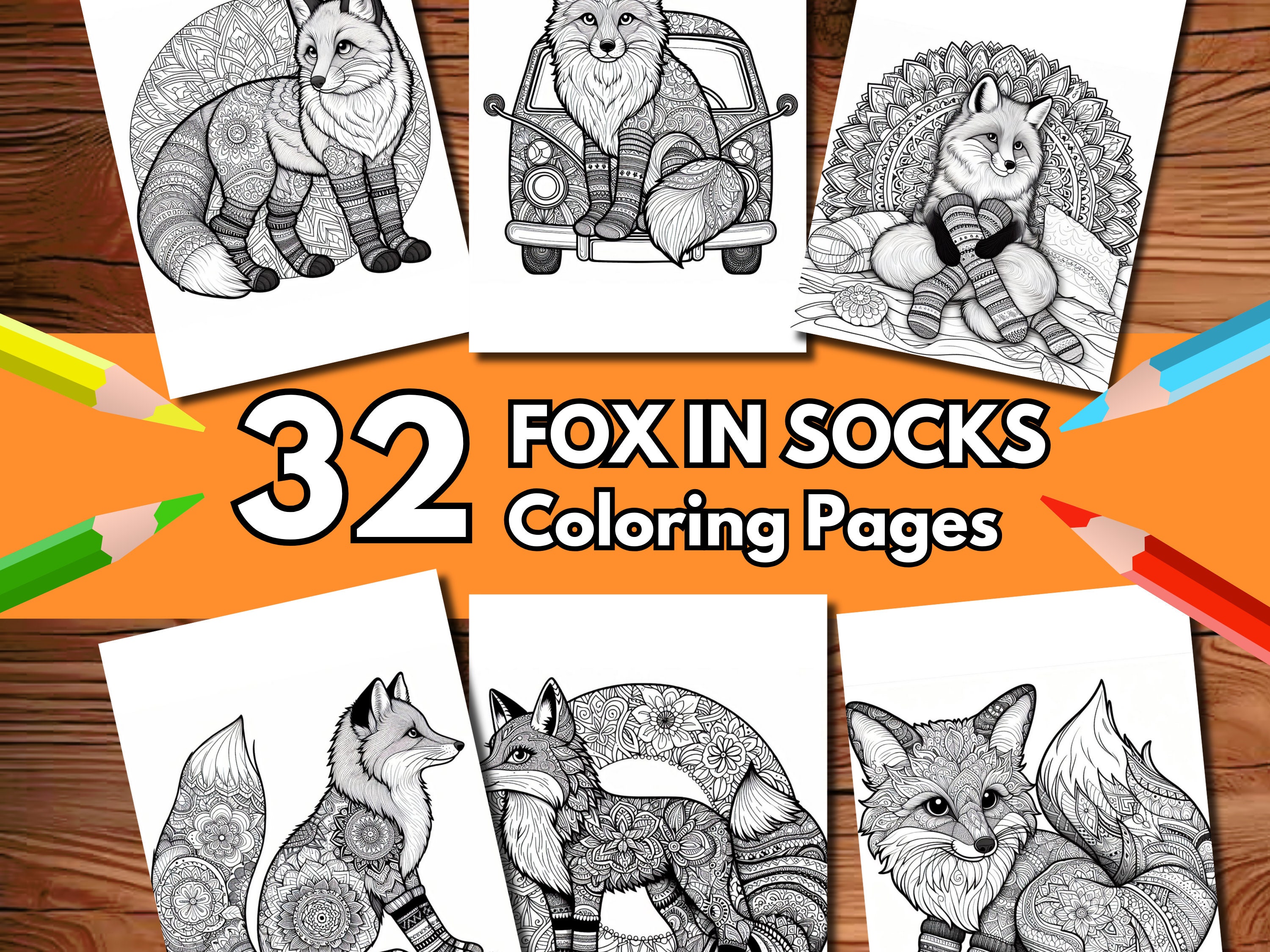 FOX IN SOCKS! | Printable Coloring Pages, Adult Coloring Book, Mindful ...