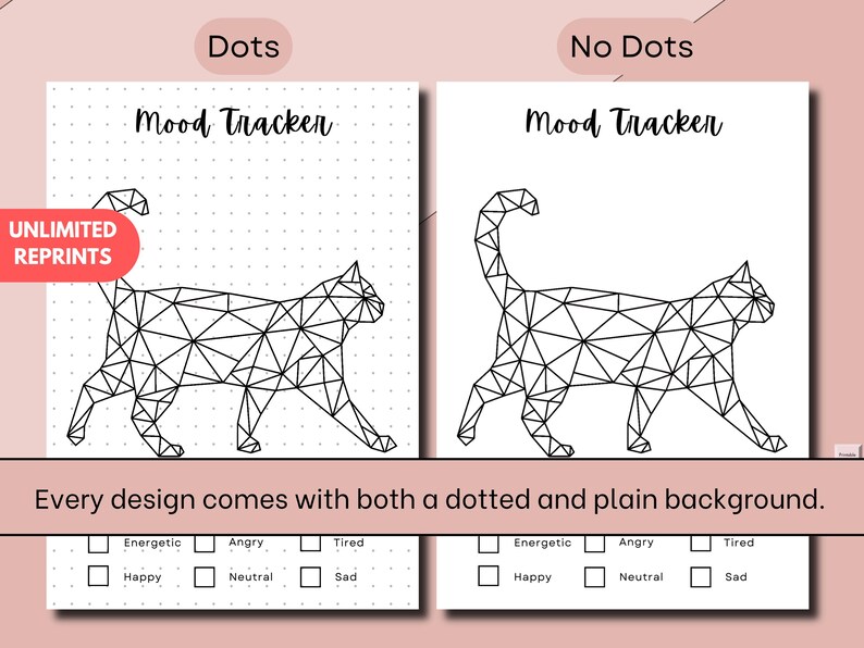 Cat Mood Tracker - Printable Mood Journal Page - Wellness Journal ...