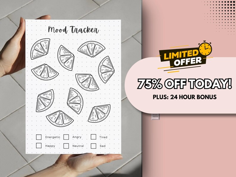 Orange Slices Mood Tracker - Printable Mood Journal Page - Wellness ...