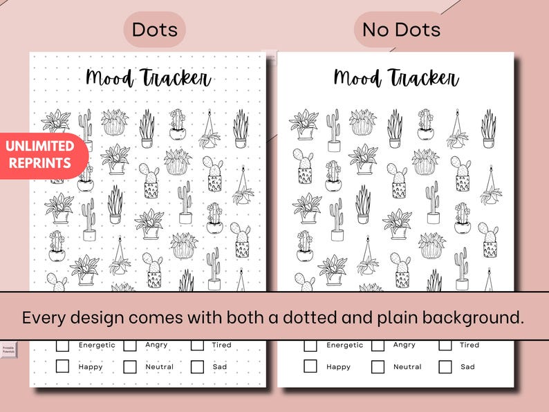 House Plants Mood Tracker - Printable Mood Journal Page - Wellness ...