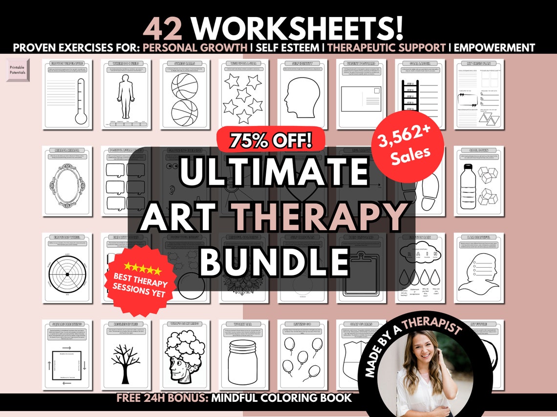 Art Therapy Worksheet for Occupational Therapy Journal Prompts Therapy ...