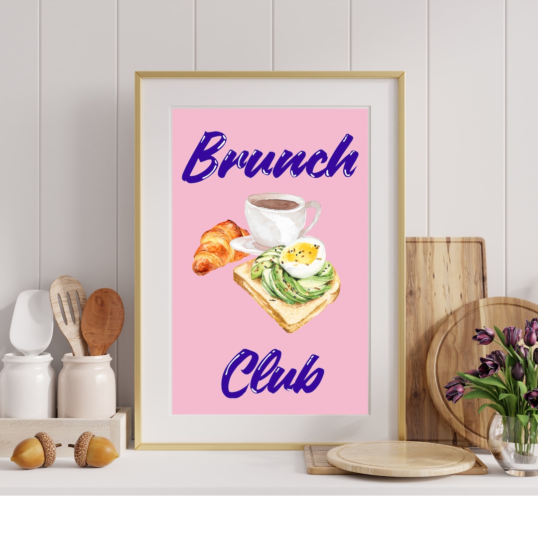 Brunch Club Digital Poster - Etsy