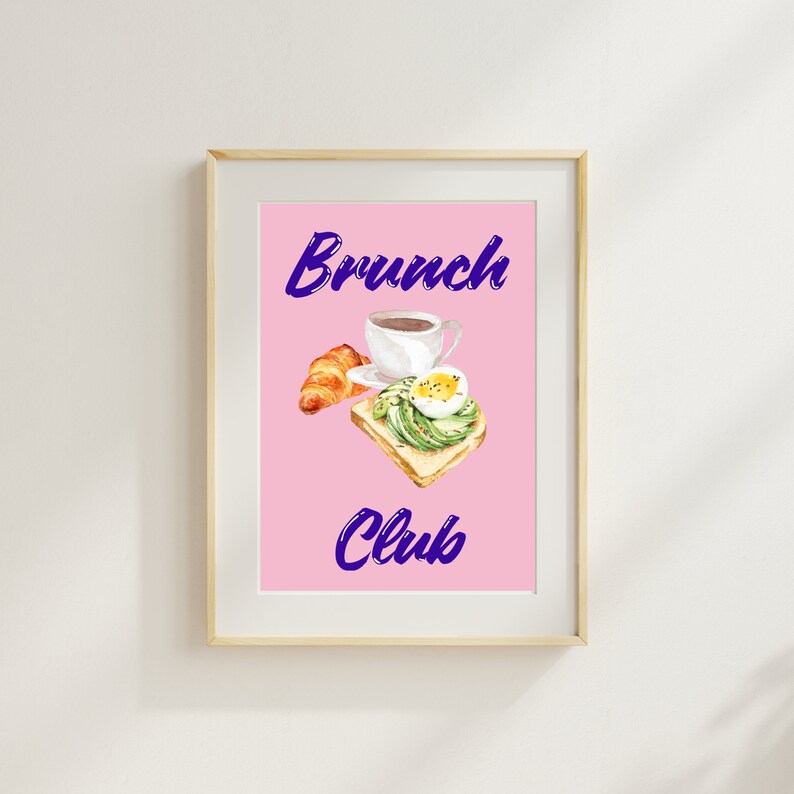 Brunch Club Digital Poster - Etsy