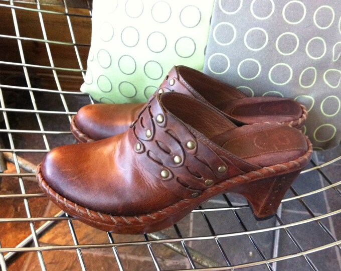 Frye Slip on Brown Leather Clog US Women's Size 7/7.5 - Etsy