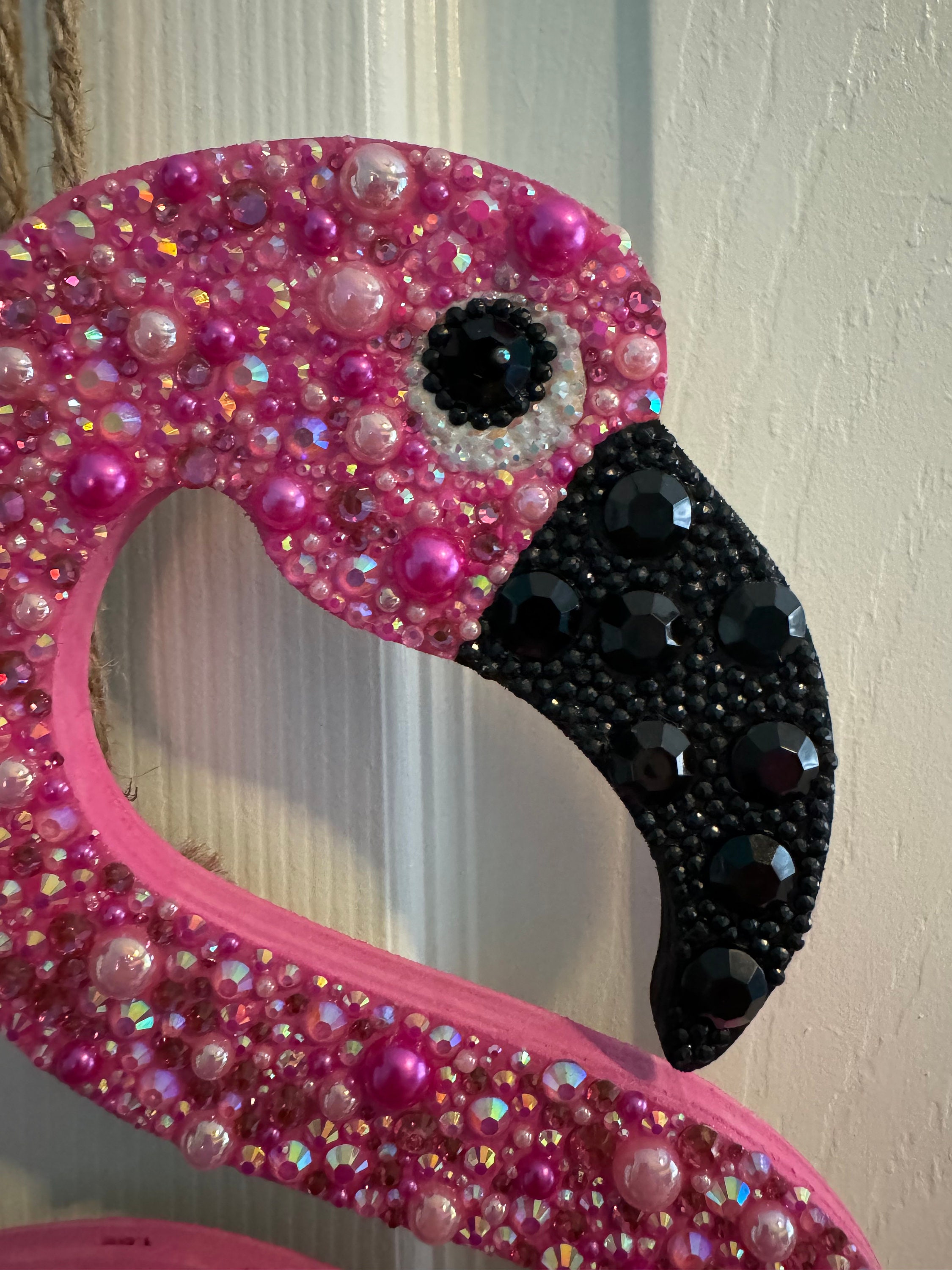 Flamazing Flamingo Wall Decor Embellished With Pearls and Rhinstones - Etsy