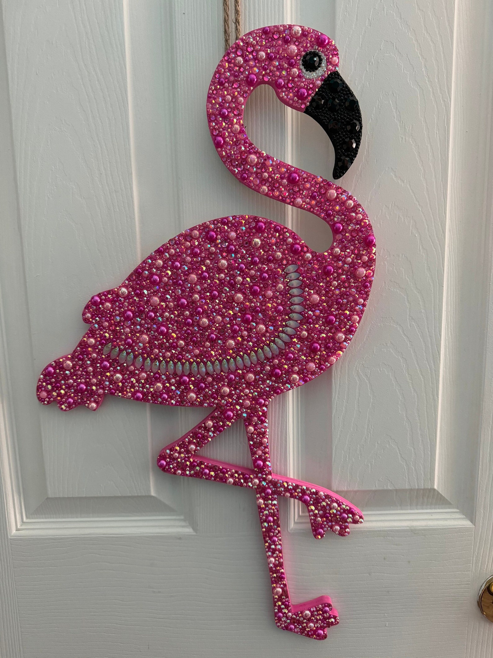 Flamazing Flamingo Wall Decor Embellished With Pearls and Rhinstones - Etsy