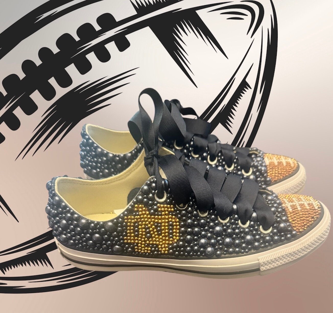 Rhinestone Pearl Bling Football/baseball Shoes - Etsy
