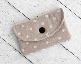 Card Pouch, Mini Snap Wallet, Small Card Wallet, Womens Fabric Wallet ...
