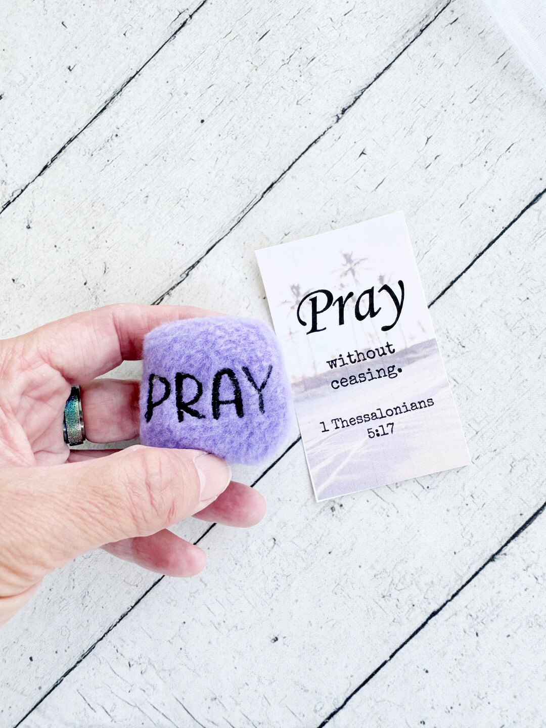 Embroidered Plush Prayer Fidget Coin: Christian Gift With Scripture ...