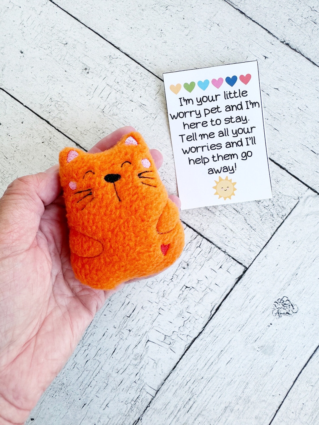 Orange Cat Plush Pocket Buddy, Cat Plushie - Etsy