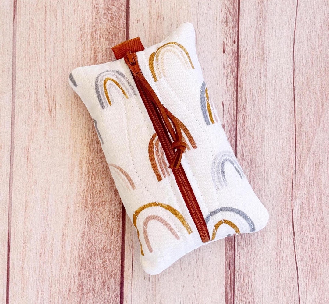 Boho Rainbow Tissue Pouch, Tissue Pack Holder, Pocket Tissue Holder ...