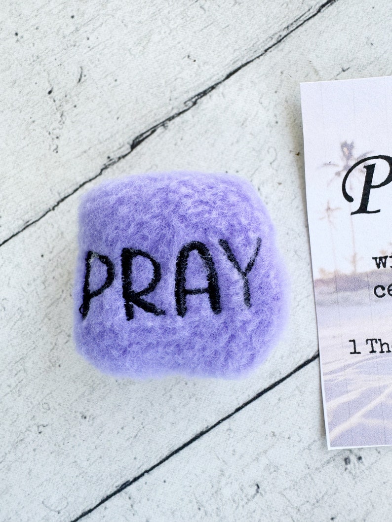 Embroidered Plush Prayer Fidget Coin: Christian Gift With Scripture ...