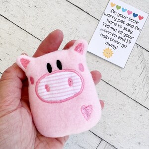 Worry Buddy, Emotional Support, Desk Friend, Fidget Pet Pig Stuffed ...