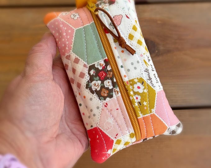 Tissue Pack Holder,tissue Pouch, Patchwork Zip Pouch, Zippered Tissue ...