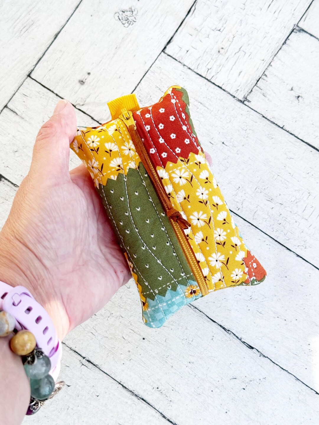 Boho Tissue Case,tissue Pouch,purse Tissue Holder, Patchwork Zip Pouch ...