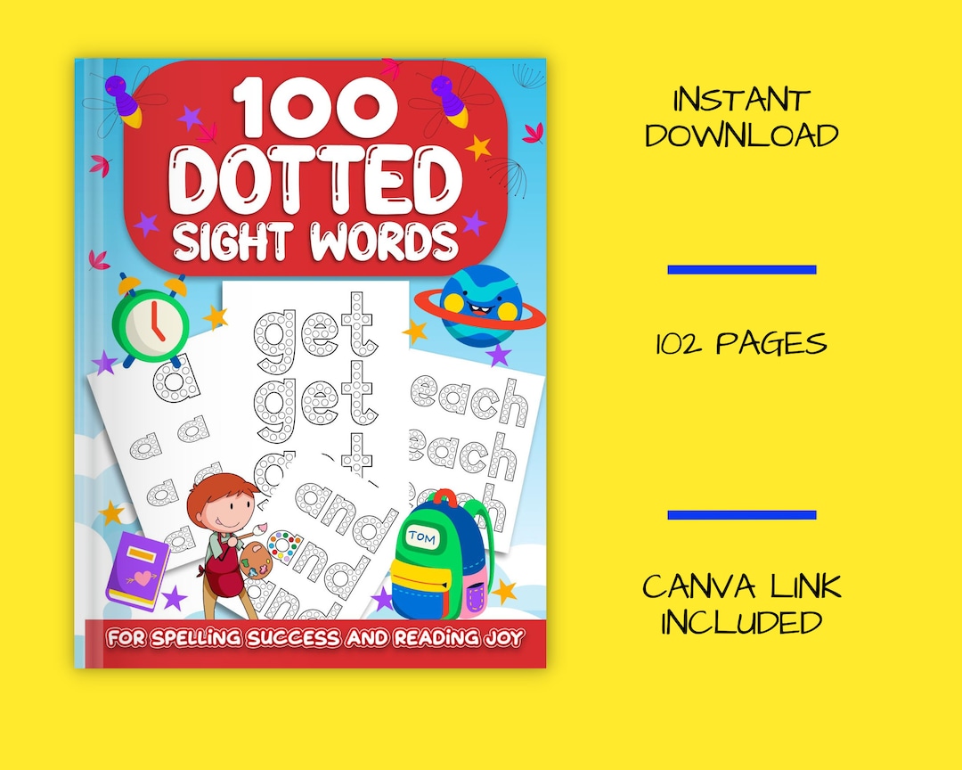 100 Dotted Sight Words for Spelling Success and Reading Joy - Etsy