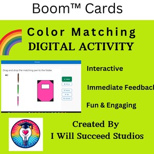 Matching Colors Digital Activity Boom™ Cards - Etsy