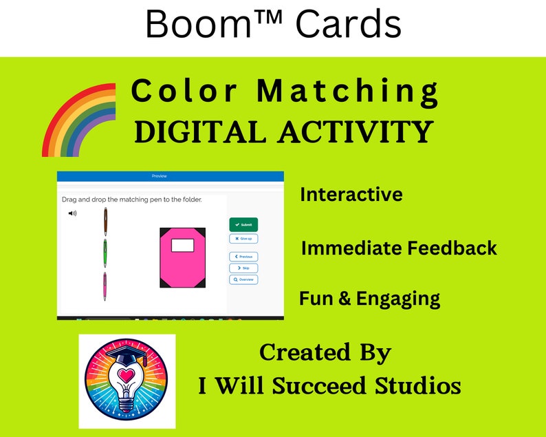 Matching Colors Digital Activity Boom™ Cards - Etsy