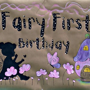 Custom Hand Painted Banner – Personalized 2x5 Party Backdrop, Birthday ...