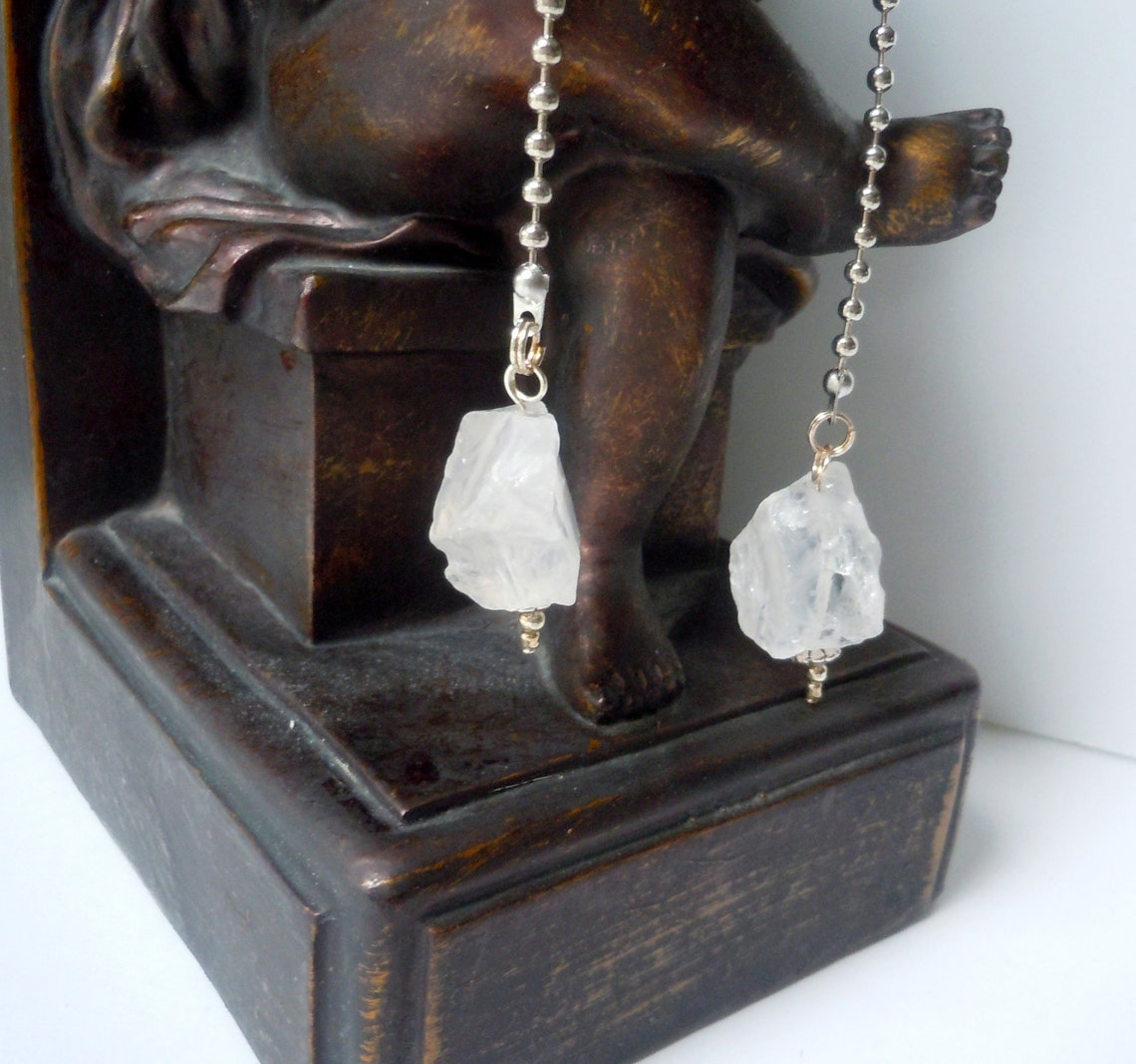 Quartz Crystal Unique Lighting Fan Pull Chakra Reiki Boho Yoga - Etsy