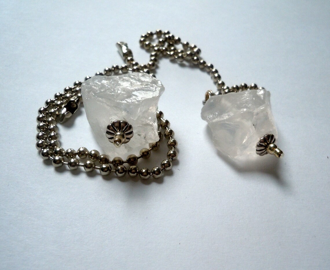Quartz Crystal Unique Lighting Fan Pull Chakra Reiki Boho Yoga - Etsy