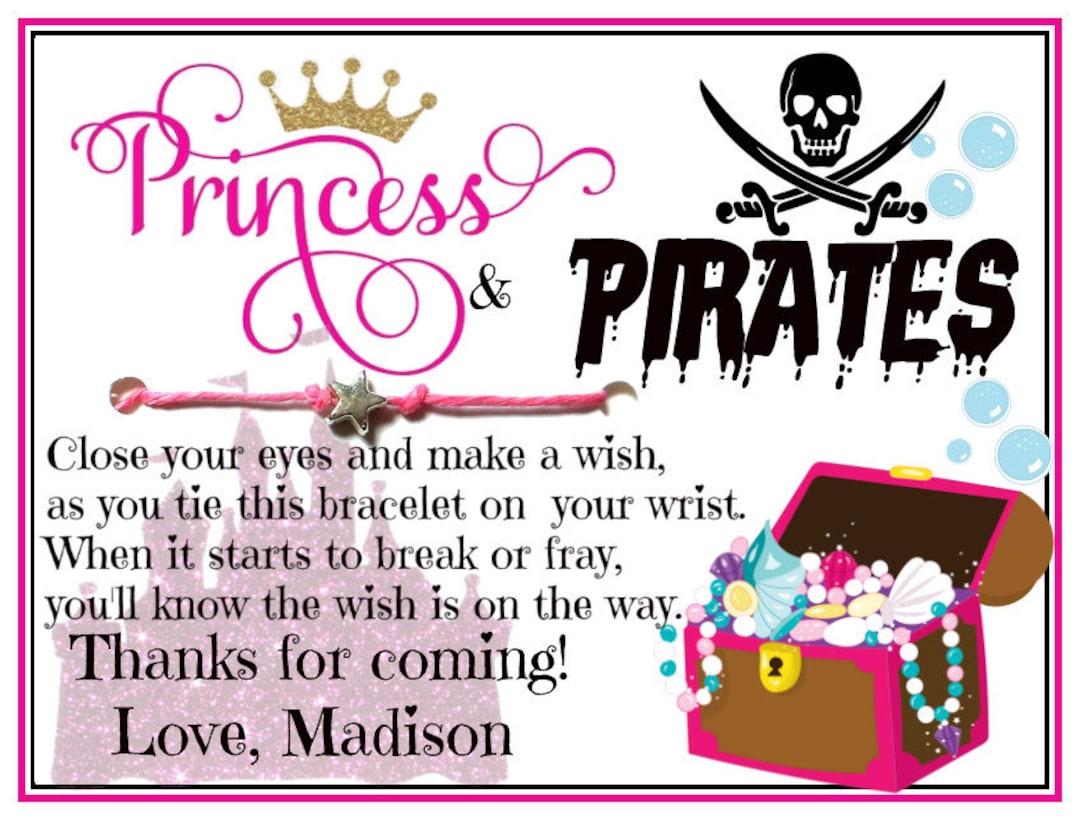 Princess and Pirates Party Favors Rainbow Unicorn Mermaid and - Etsy