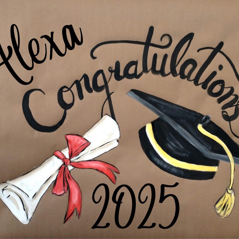 Graduation Banner Painted - Etsy