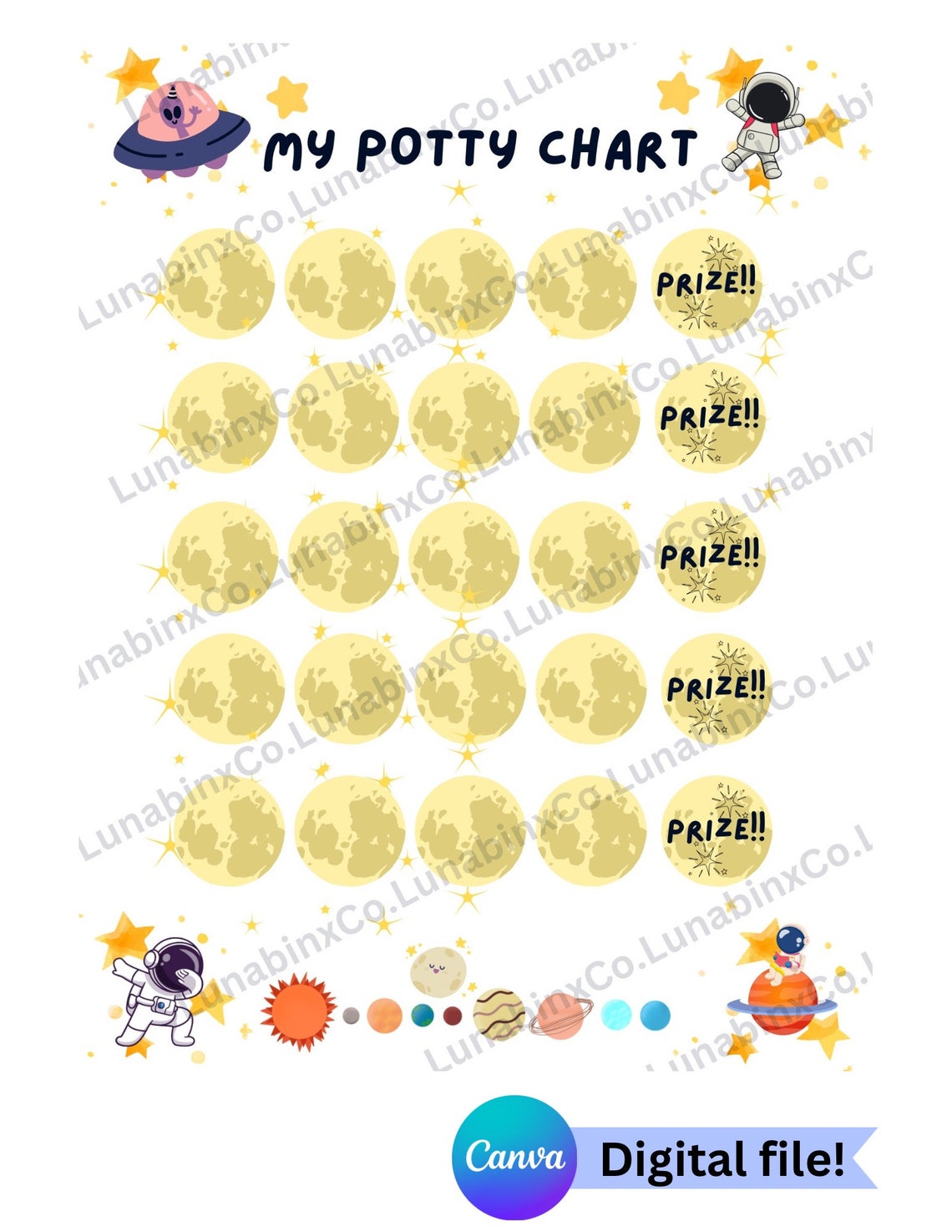 Kids Potty Chart, Toddler Potty Training Chart, Toilet Training Chart ...