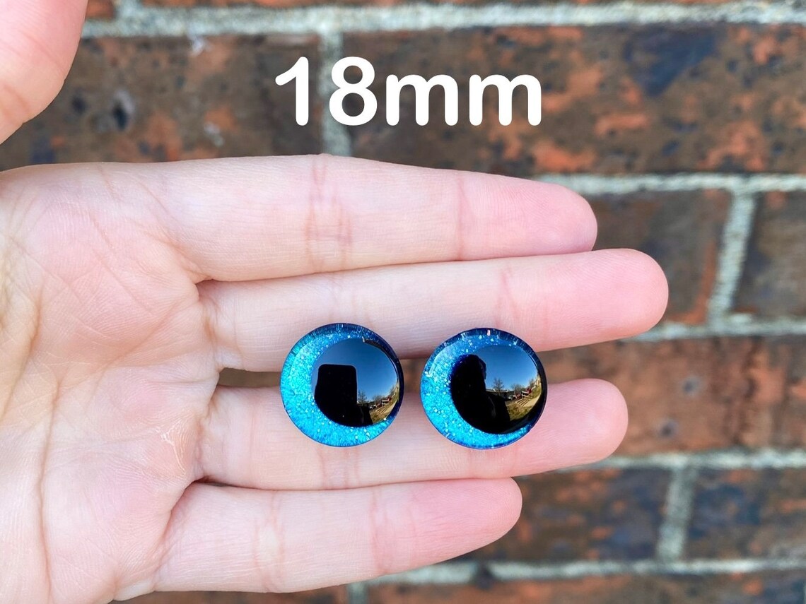 Hand Painted Shimmer Pink Offset Safety Eyes for Crochet Amigurumi ...