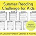 Printable Summer Reading Challenge for Kids With Nine Week Reading Log ...